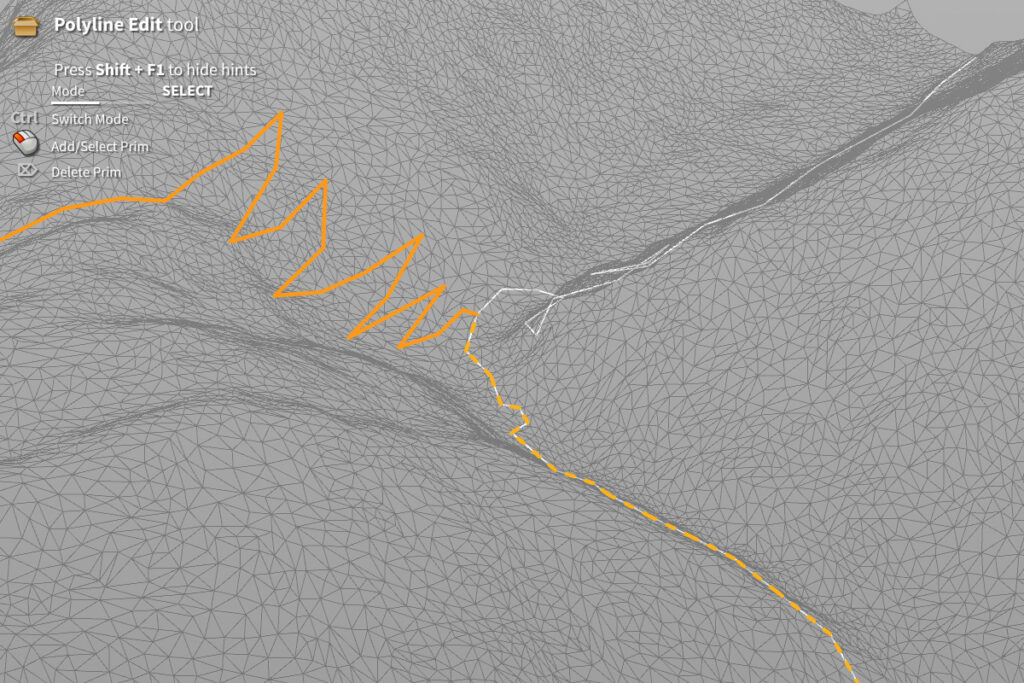 保護中: Polyline Edit Tool | Houdiniノート