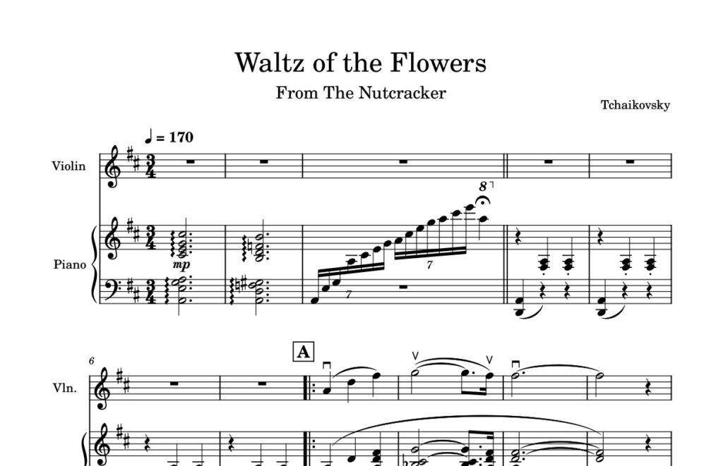 Tchaikovsky: Waltz of the Flowers | Music Note